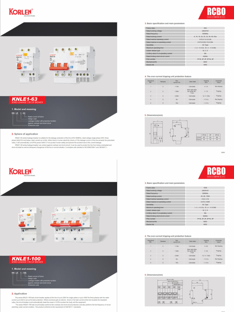 2019 MCCB, Rcbo, Ac Contactor, Others | PDF
