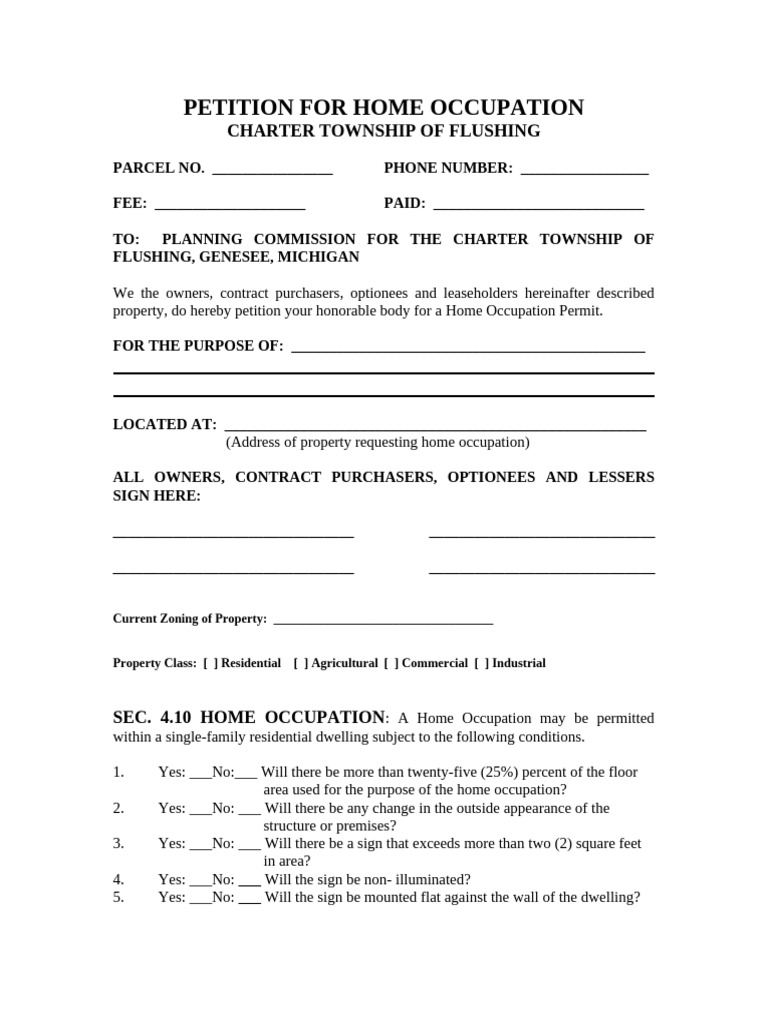 Home Occupation Conditions | PDF | Business