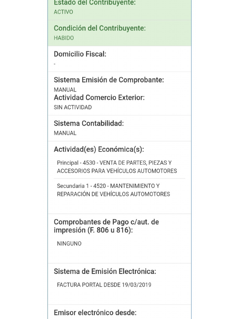 Documento RUC-01 | PDF