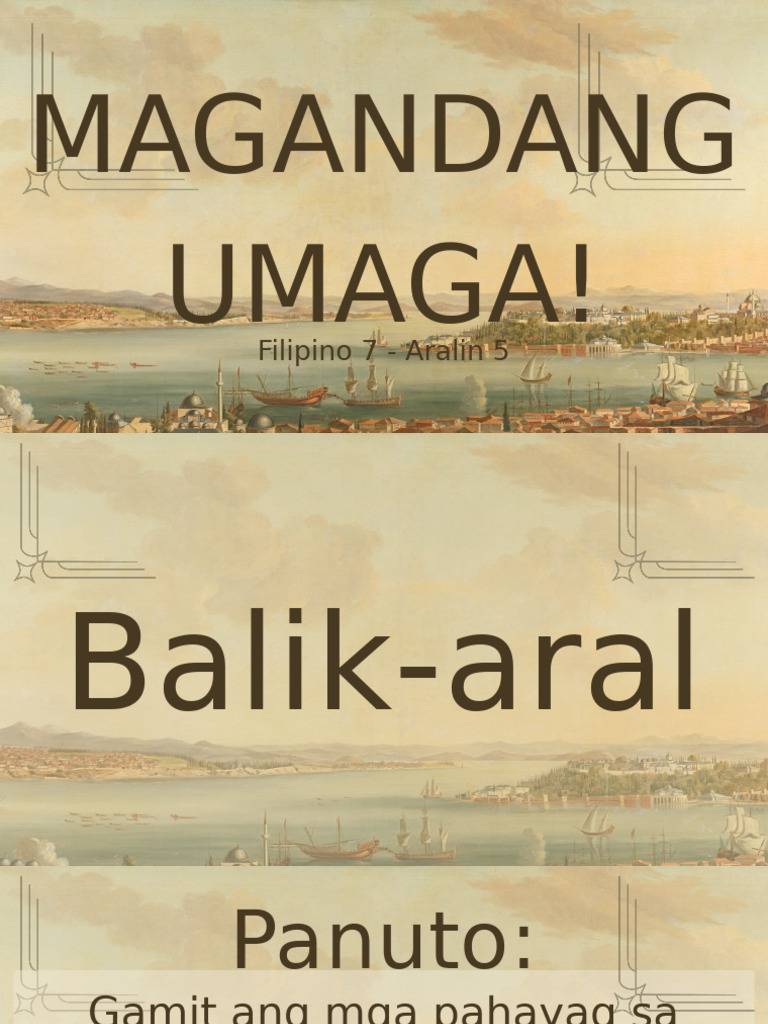 Filipino Aralin 5 | PDF