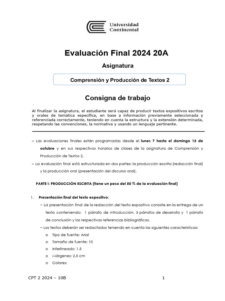 Consigna de Evaluación Final (CPT 2) | PDF | Crecimiento personal y profesional