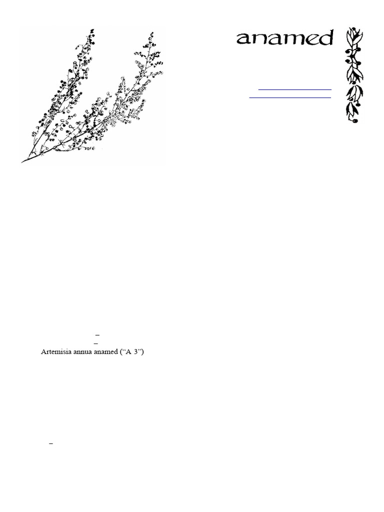 Dr. Hans-Martin Hirt - La Artemisia Annua | PDF | Malaria | Plasmodium ...