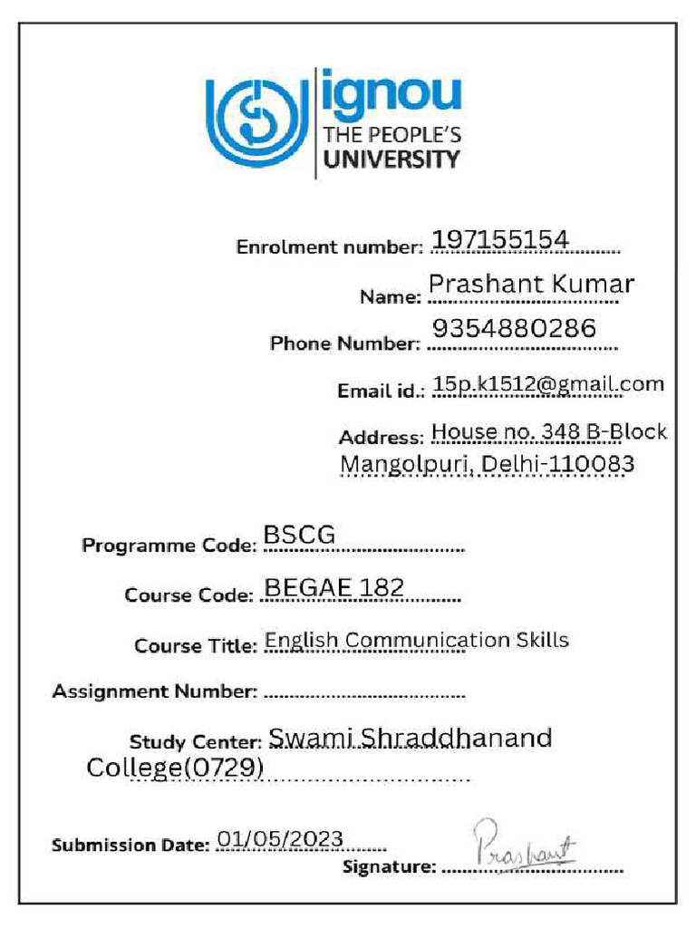 Begae-182 (2019-2020) | PDF