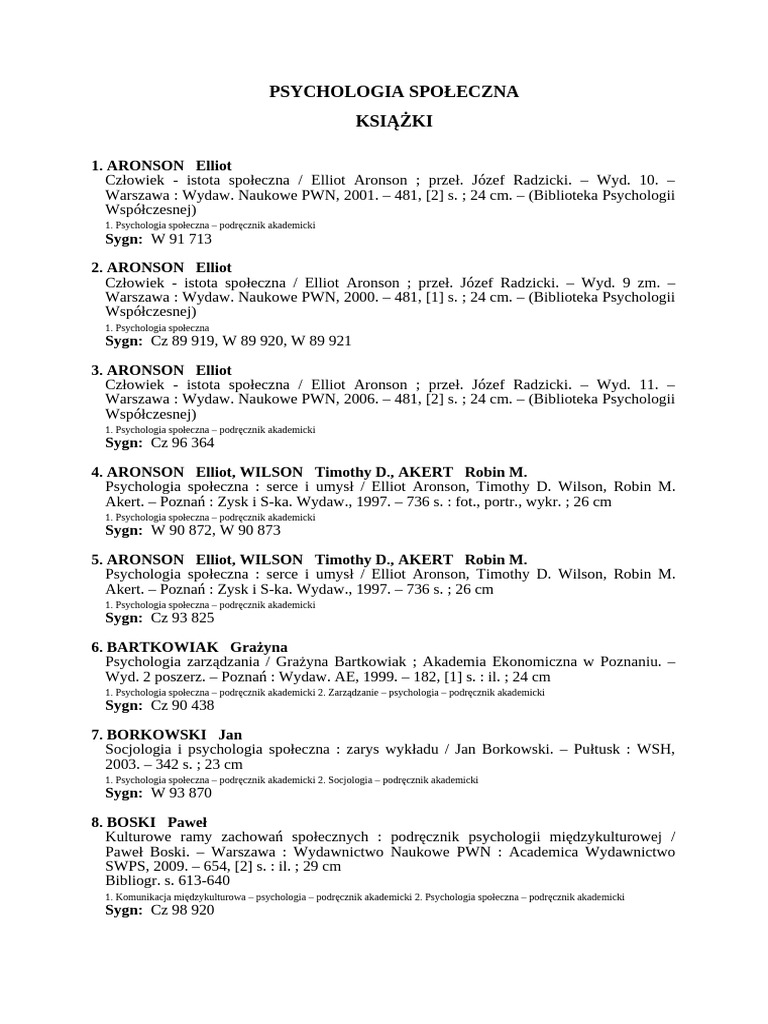 Psychologia Spoleczna | PDF