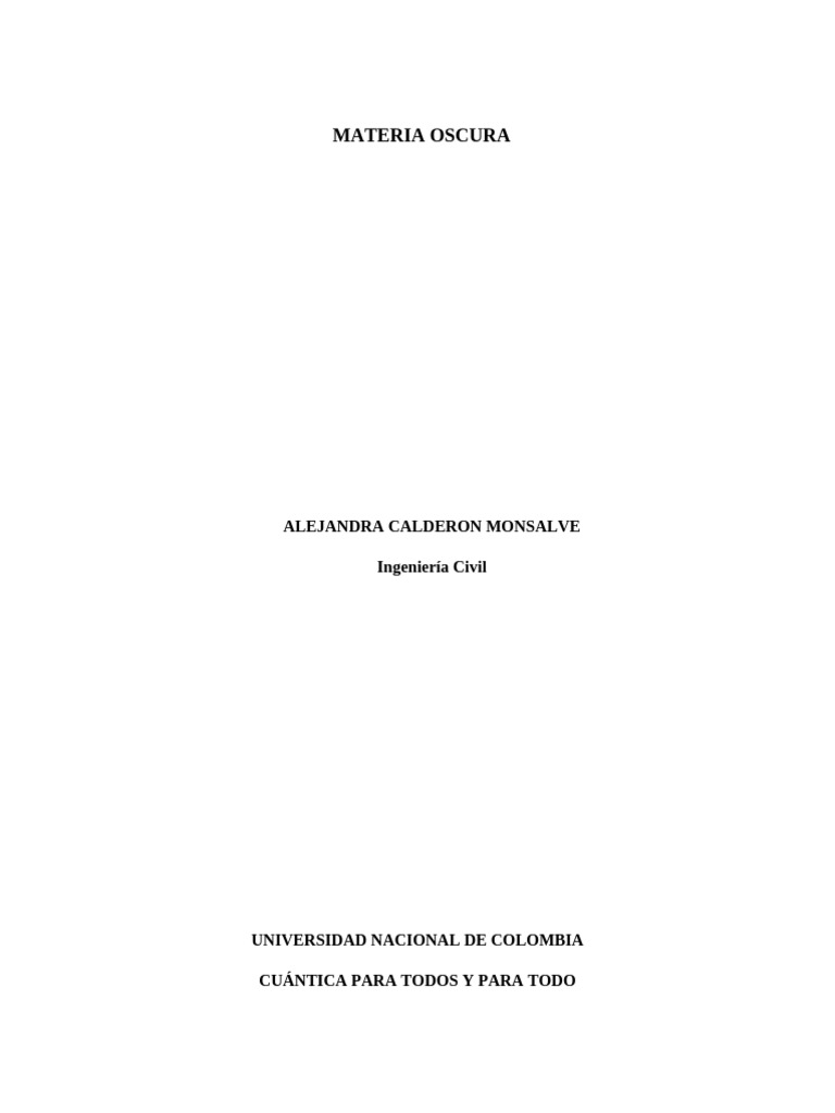 Relatoria 3-Materia Oscura | PDF | Materia oscura | Importar