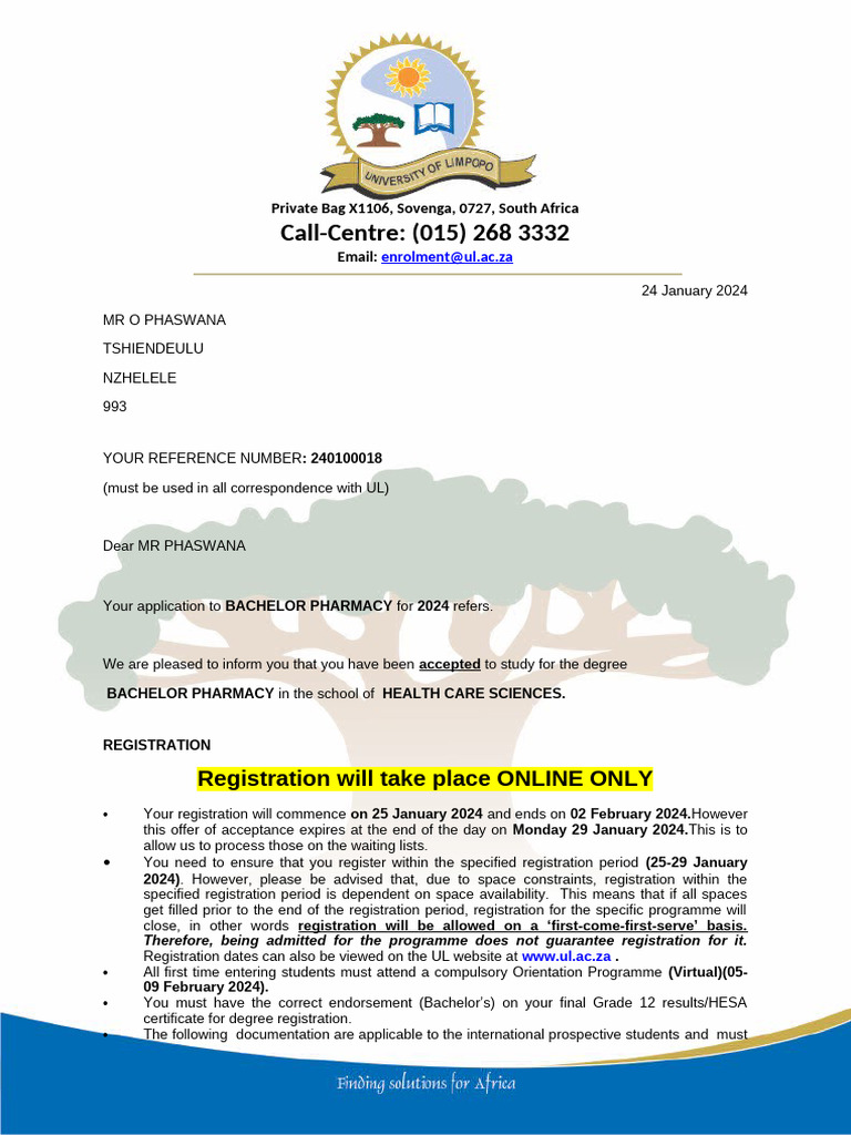 Ul Acceptance Template | PDF | Career & Growth | Social Science