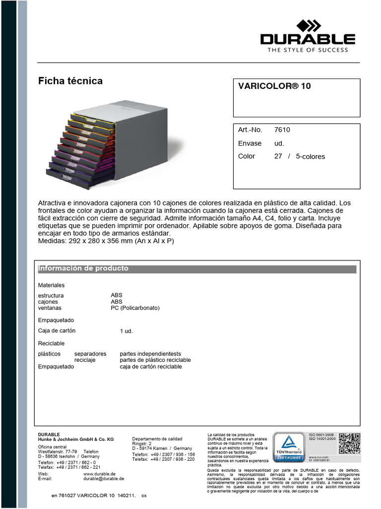 Ficha Técnica: Varicolor® 10 Varicolor® 10 | PDF | Materiales