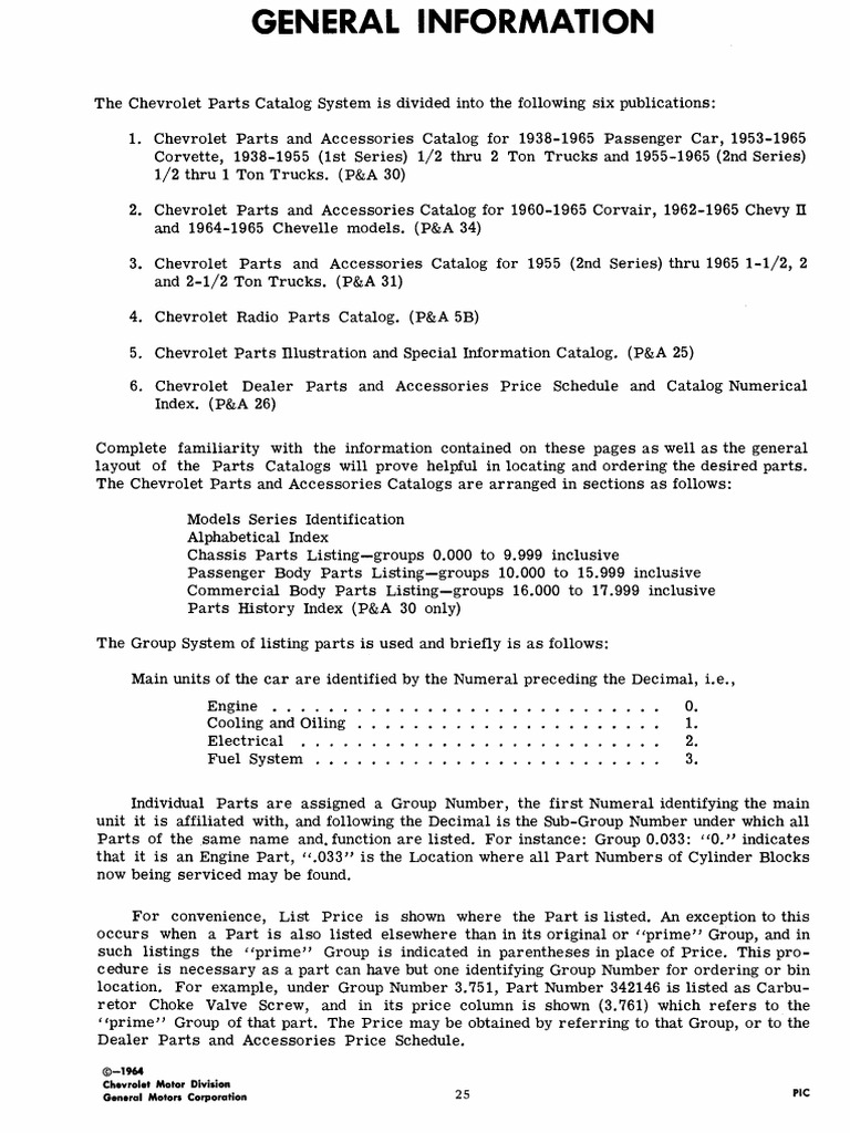 02 1965 CHP-Gen Info | PDF | Chevrolet | Industries