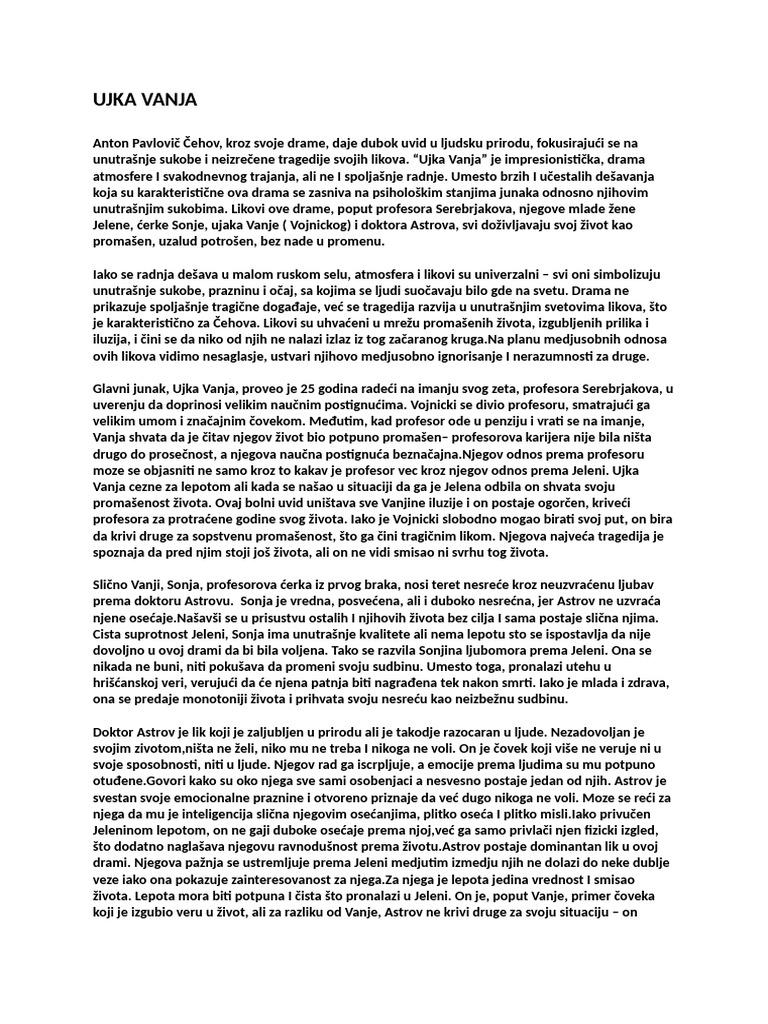 Ujka Vanja | PDF