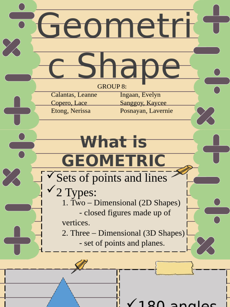 Group 8 Geometric Shape | PDF | Shape | Triangle