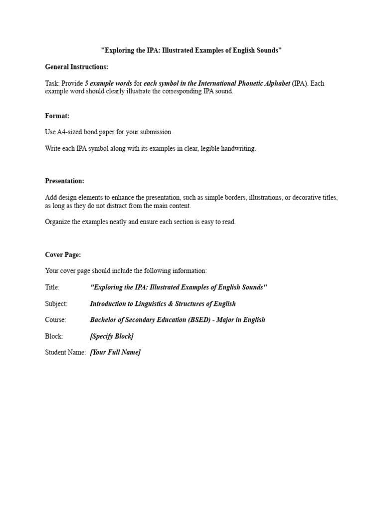 FINALS ACTIVITY Exploring The IPA | PDF | Foreign Language Studies