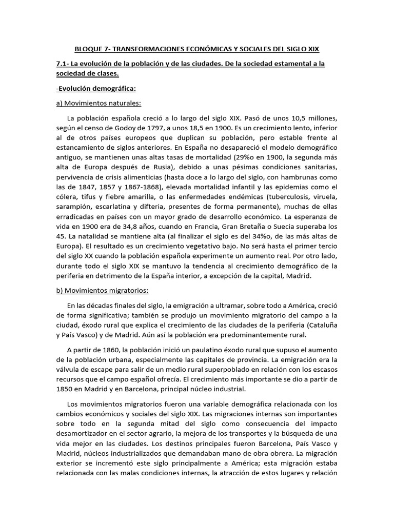 Transformaciones Sociales y Económicas del XIX | PDF | España | Proteccionismo