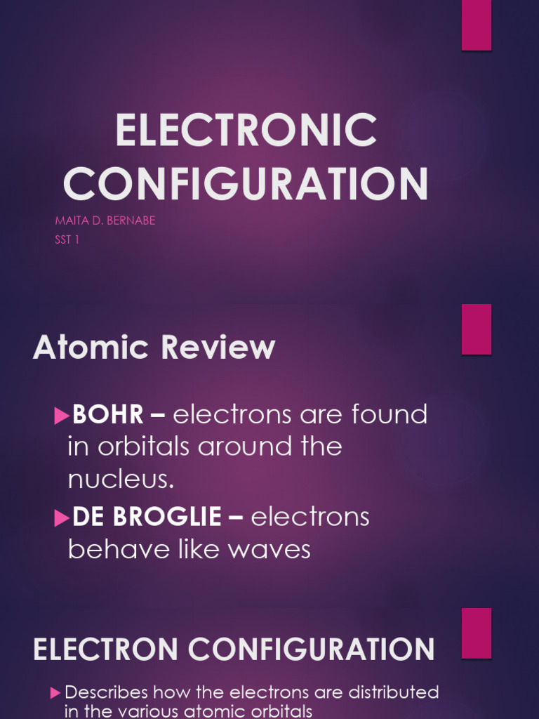 ELECTRON-CONFIGURATION | PDF | Atomic Orbital | Electron Configuration