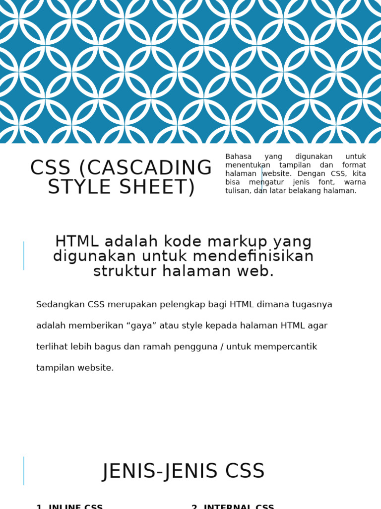 Css (Cascading Style Sheet) 1 | PDF