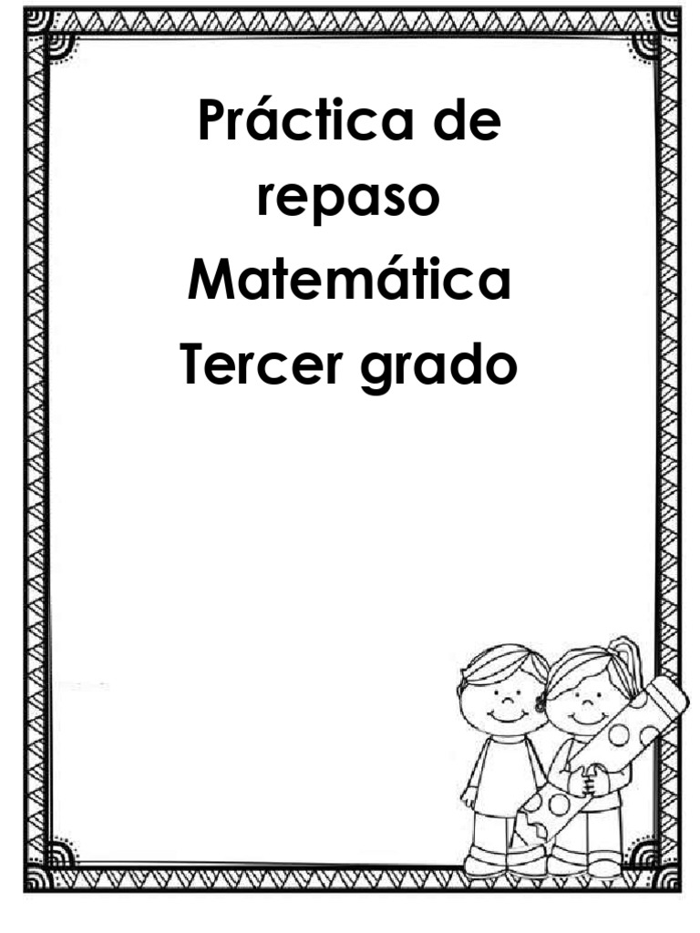 Repaso de Matemáticas para Tercer Grado | PDF