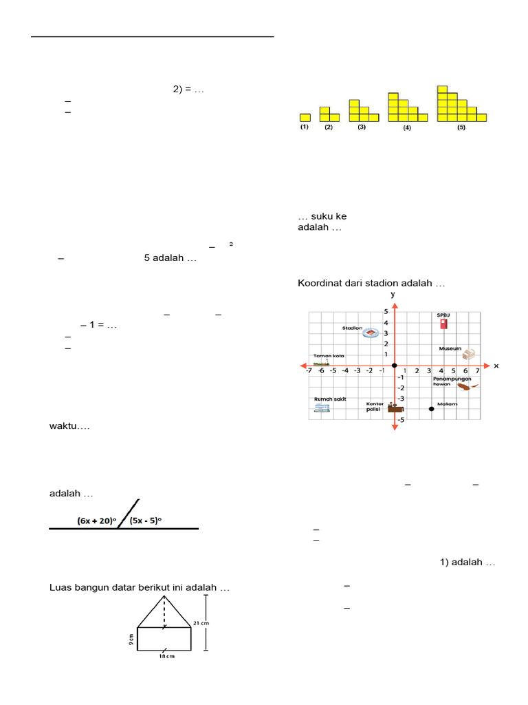 Latihan Soal Us MTK 9 - 2024 | PDF