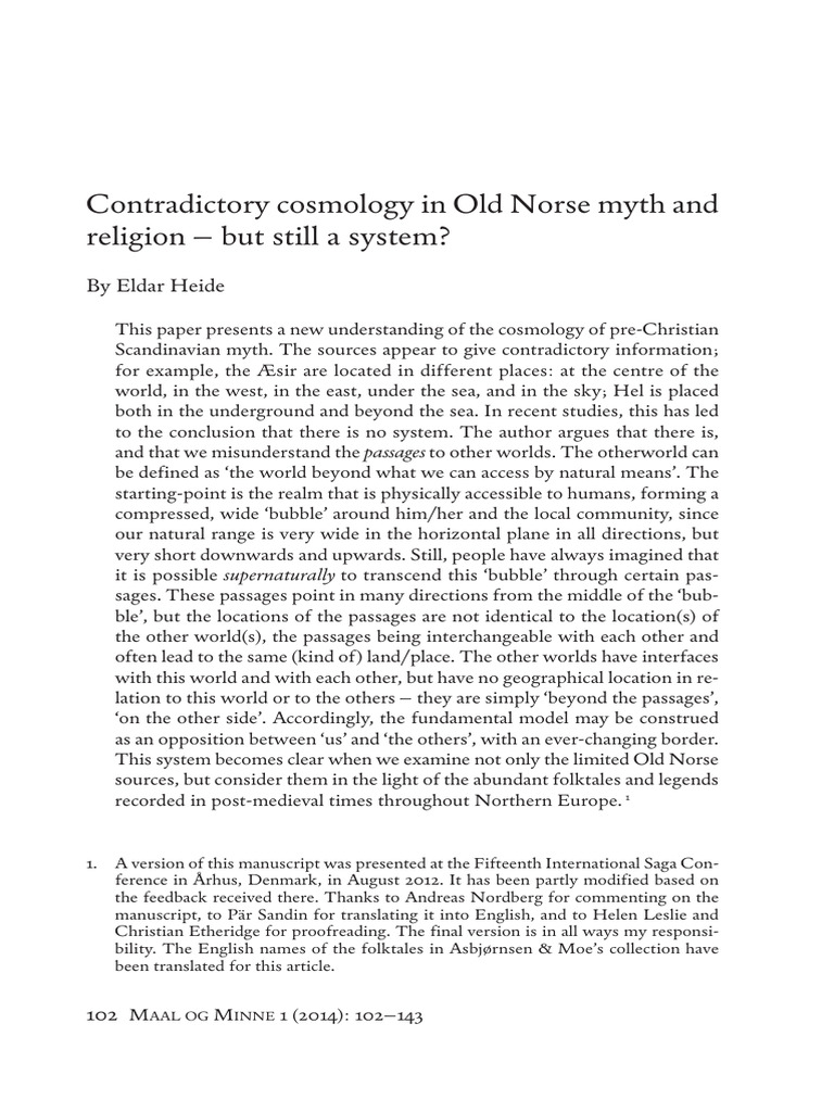 Understanding Norse Cosmology's Contradictions | PDF | Æsir | Norse ...