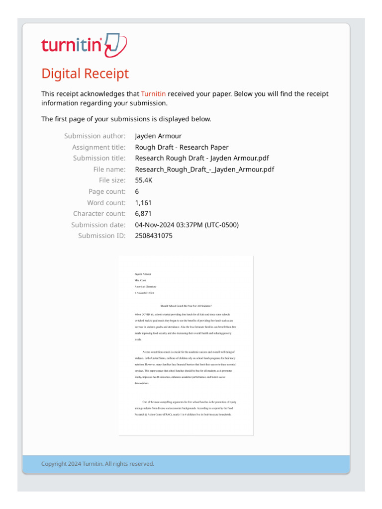 Receipt - Research Rough Draft - Jayden Armour PDF | PDF | Law
