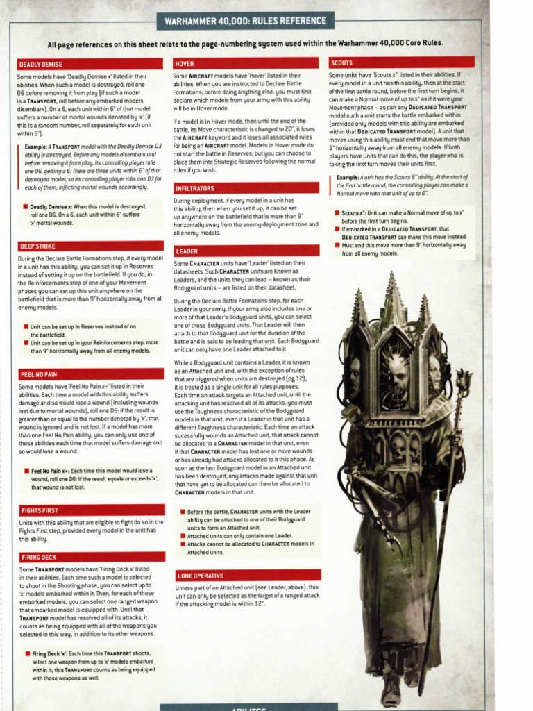 Warhammer 40000 Rules Reference | PDF