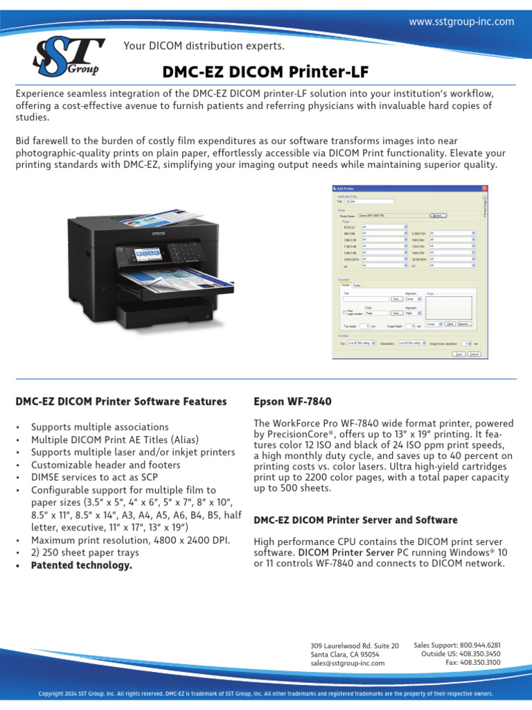 DMC EZ DICOM Printer LF | PDF | Printer (Computing) | Computer Engineering