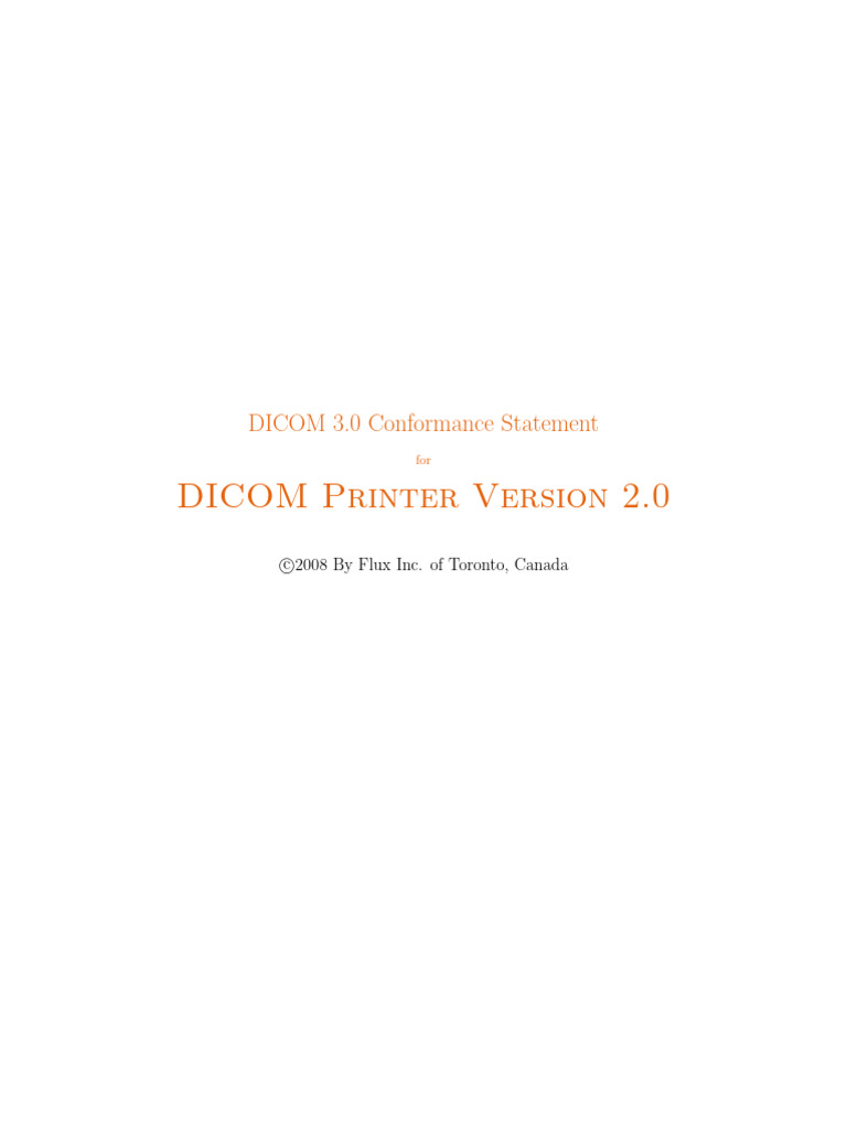 DICOM Conformance Statement | PDF | Computing | Computer Science