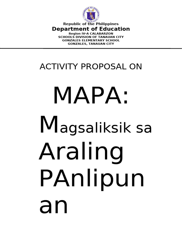 Activity Proposal On AP Final | PDF | Teachers | Social Sciences