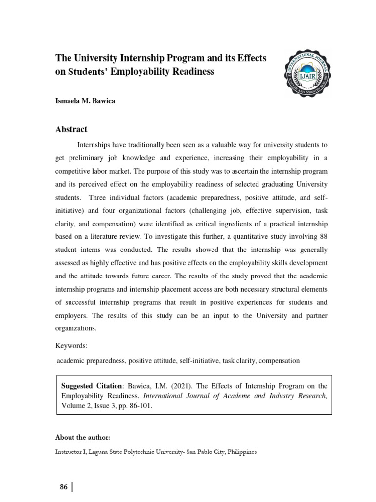 The University Internship Program and It 1b493dc1 | PDF ...