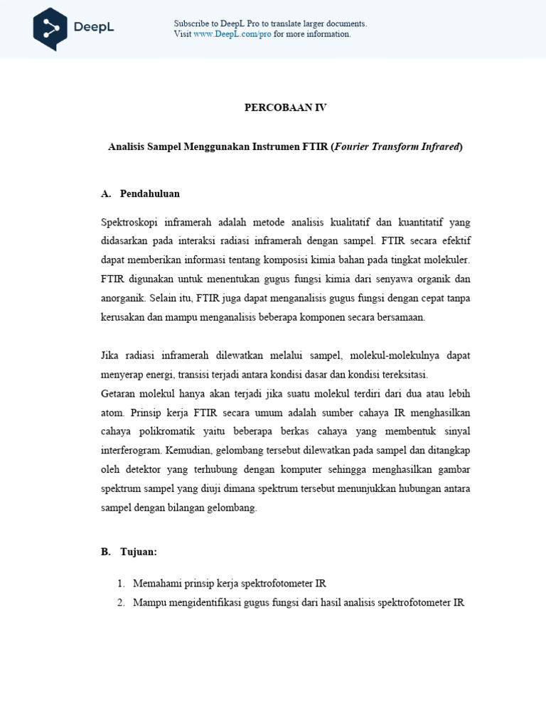 Panduan Praktis Analisis FTIR | PDF