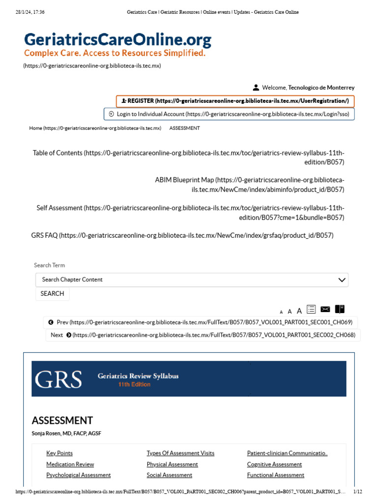 ASSESSMENT | PDF | Geriatrics | End Of Life Care