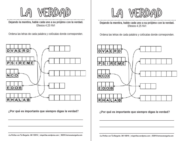 340 La Verdad Actividad | PDF