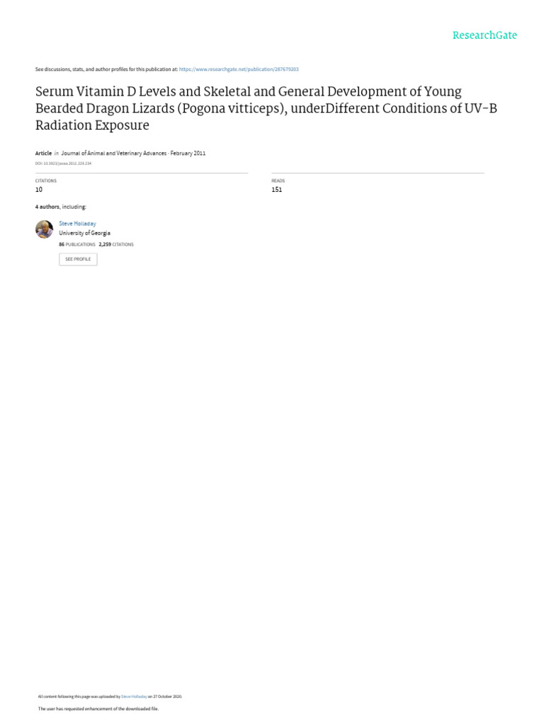 (2011) Serum Vitamin D Levels and Skeletal and General Development of ...