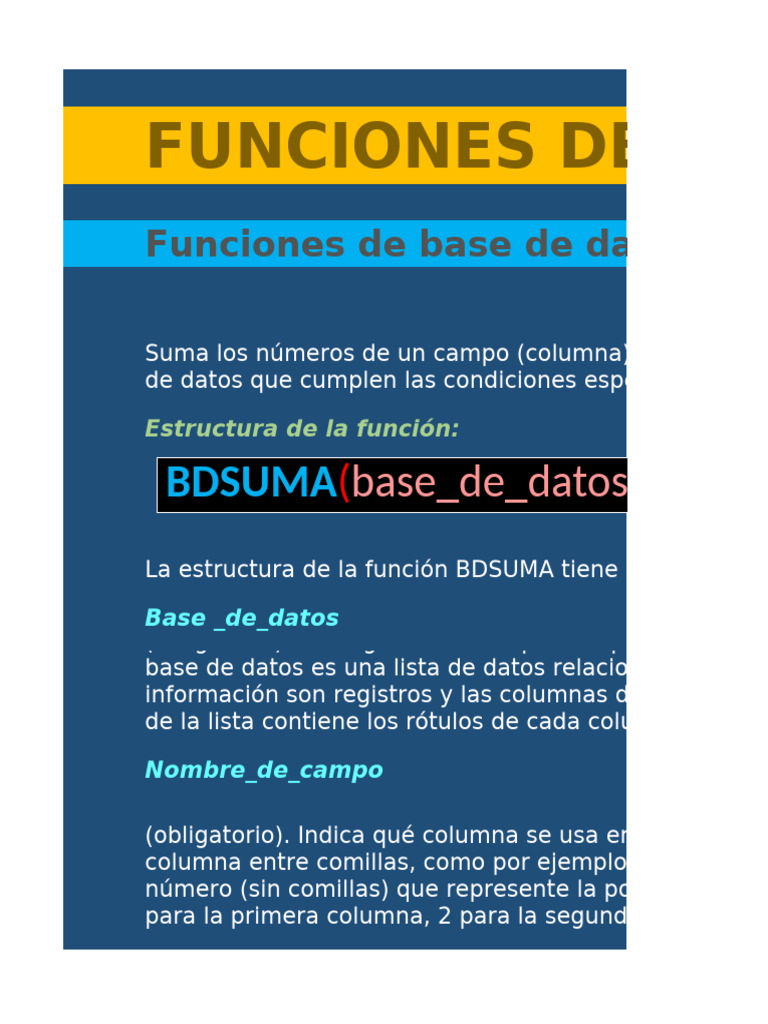 Sesión 03 - Funciones de Base de Datos | PDF | Bases de datos ...