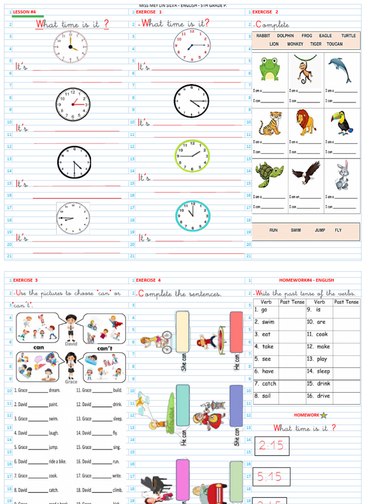 LESSON#4 5TH PRIM. (5) | PDF | Linguistics | Grammar