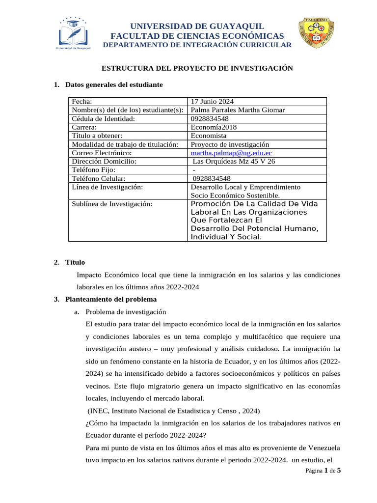 Palma Parrales Martha Giomar Pt. - 7 | PDF | Migración humana ...