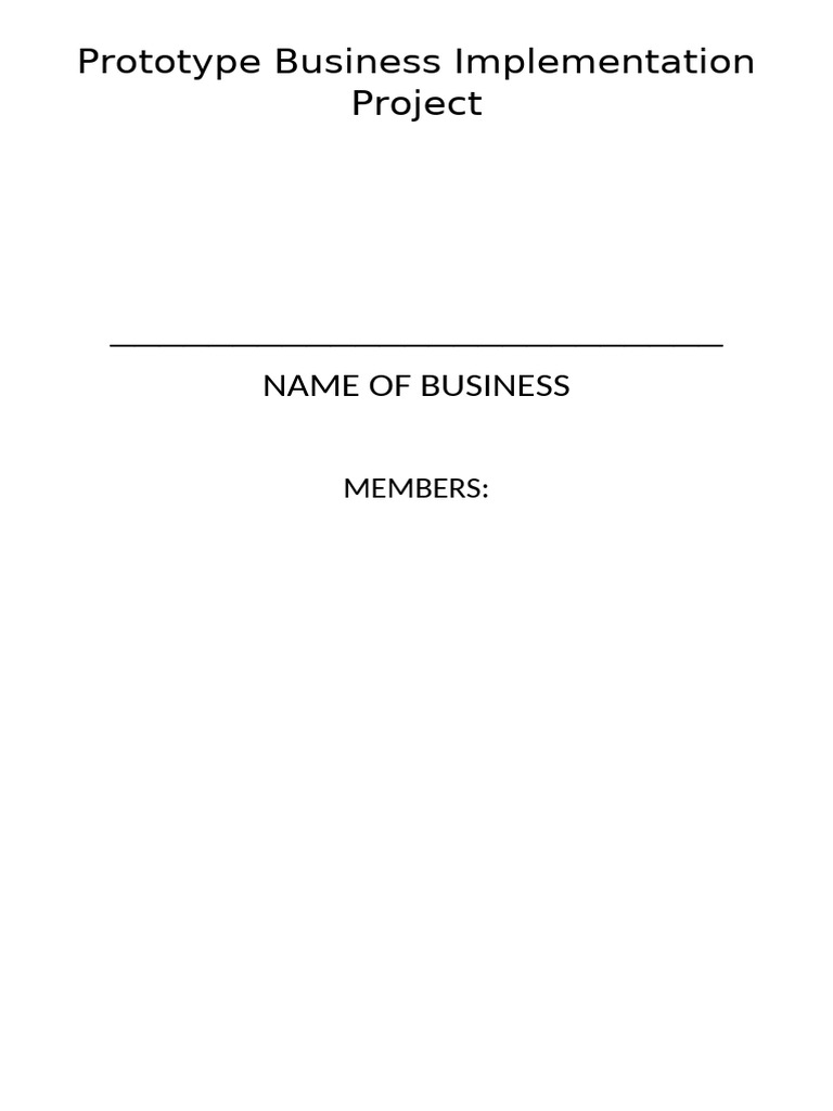 Prototype Business Plan Overview | PDF | Financial Economics | Economies
