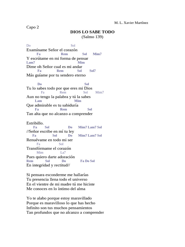 Alabanza a un Dios que lo sabe todo | PDF