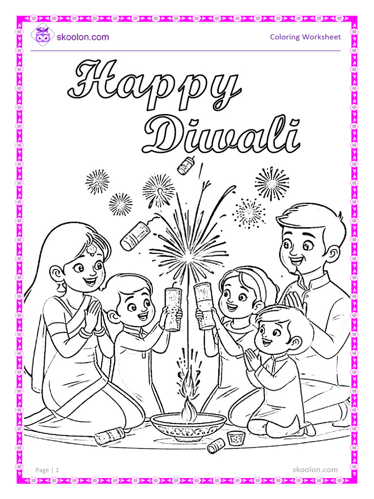 KG Coloring Sheet Diwali 561 | PDF