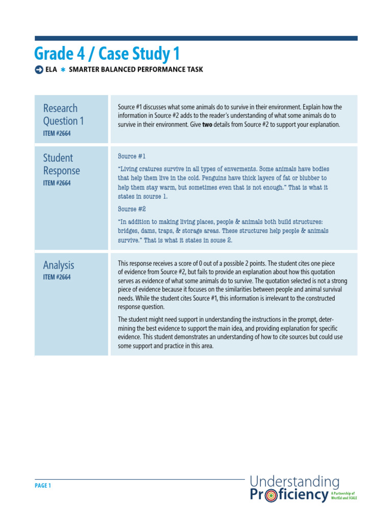 ELA GR4 CaseStudy1 FINAL | PDF | Cognition | Human Communication