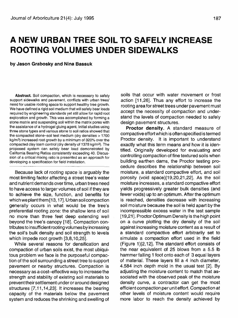 Jason Grabosky and Nina Bassuk 1995 | PDF | Soil | Porosity