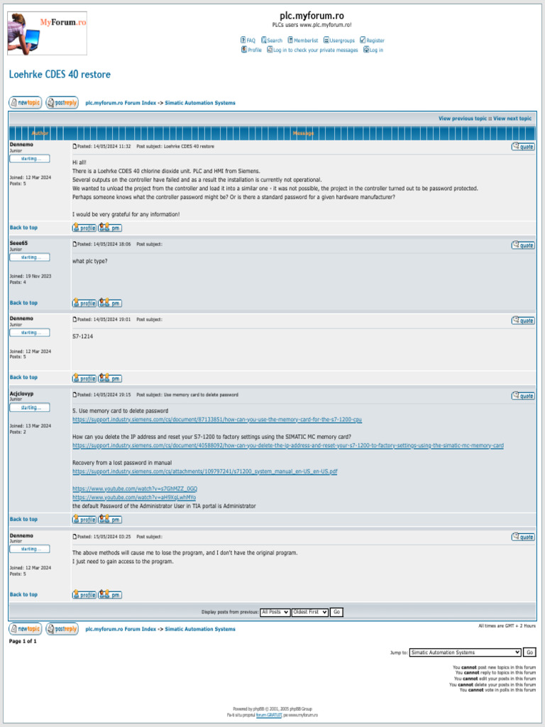PLC - Myforum.ro - Loehrke CDES 40 Restore - View Topic 17729 Pe PLC ...
