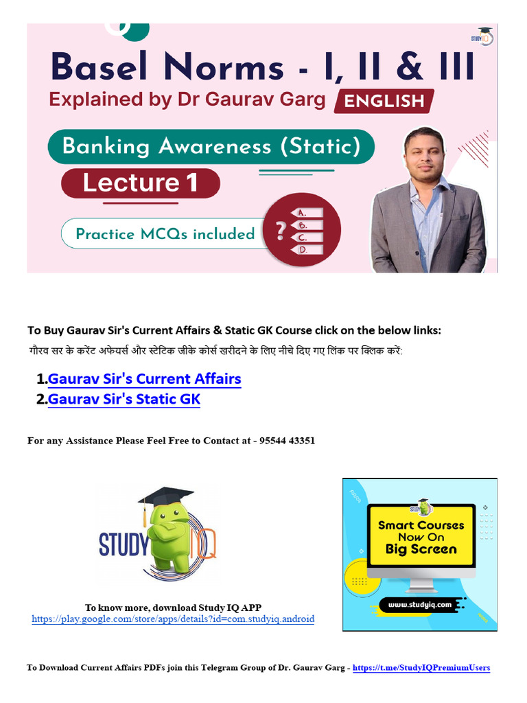 Crux Basel Norms - Copy | PDF | Basel Iii | Capital Requirement