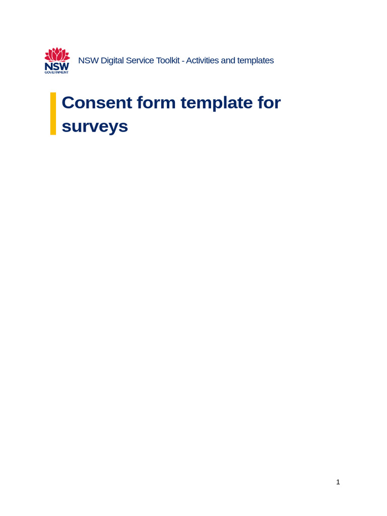Template Consent Form Survey | PDF