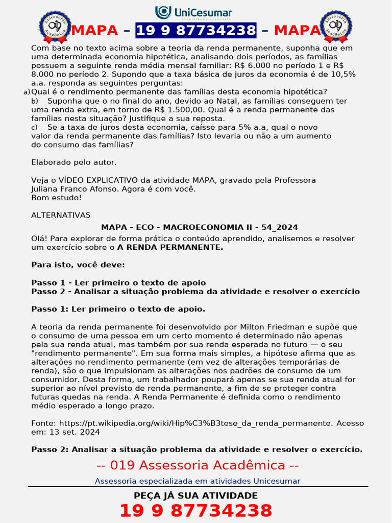 Mapa Mapa: - 019 Assessoria Acadêmica | PDF | Renda | Economia