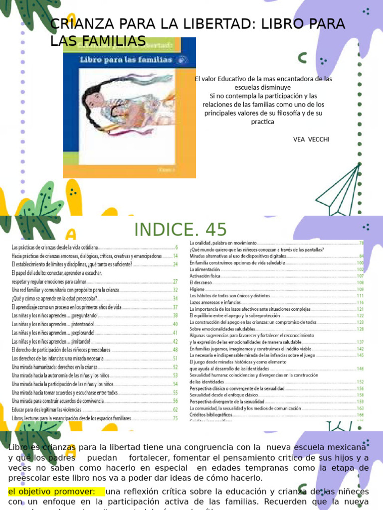 Presentacion Libro para La Familia. | PDF | Familia | Educación de la ...