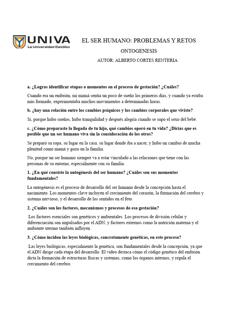 Ontogénesis: Desarrollo Humano y Vulnerabilidad | PDF | El embarazo | Feto