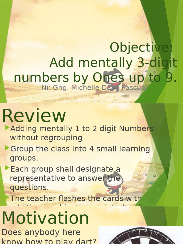 Mental Addition of 3-Digit Numbers | PDF | Career & Growth | Teaching ...