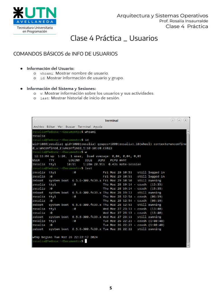 Clase4 Practica Usuarios | PDF | Usuario (informática) | Interfaz de línea de comando