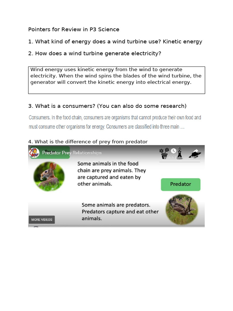 Pointers For Review in P3 Science | PDF
