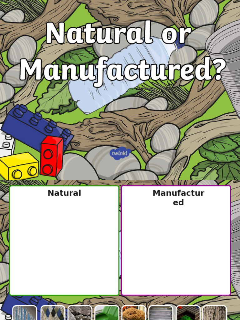 T T 25533 Natural or Man Made Materials Sorting Activity PowerPoint Ver ...