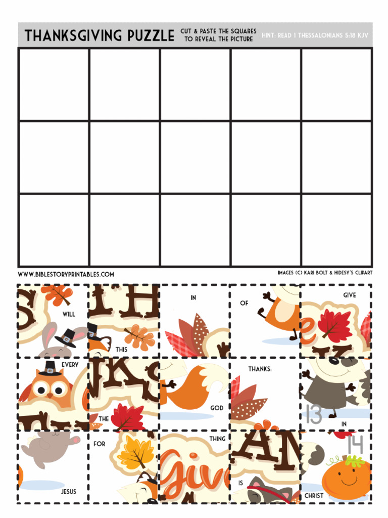 Thanksgiving Picture Puzzle | PDF